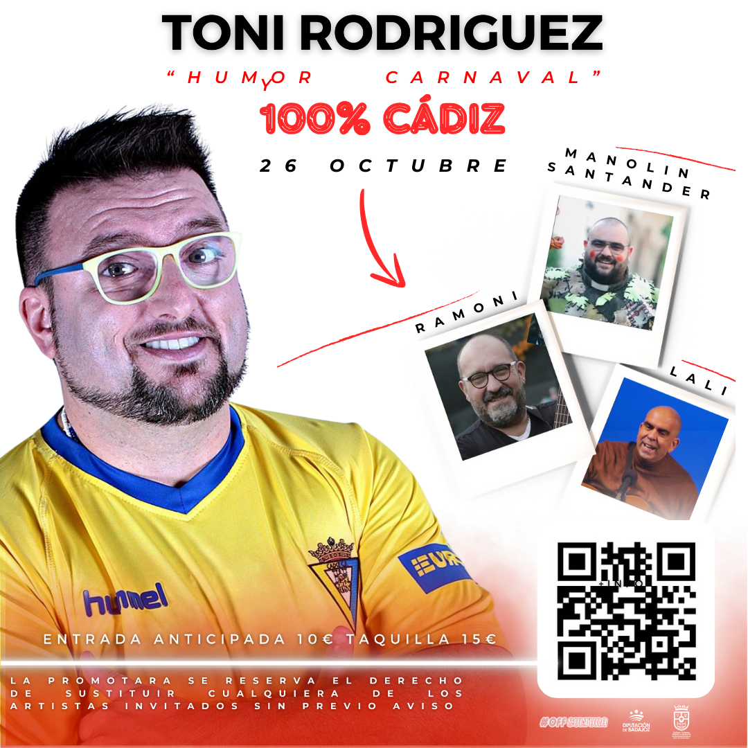 Comedia - Toni Rodriguez - Humor y Carnaval 100x100 Cadiz - OffCultura